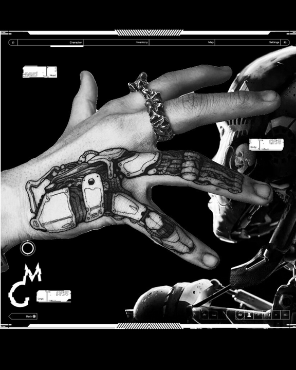Hand Cyberpunk Tattoo – Techwear Official