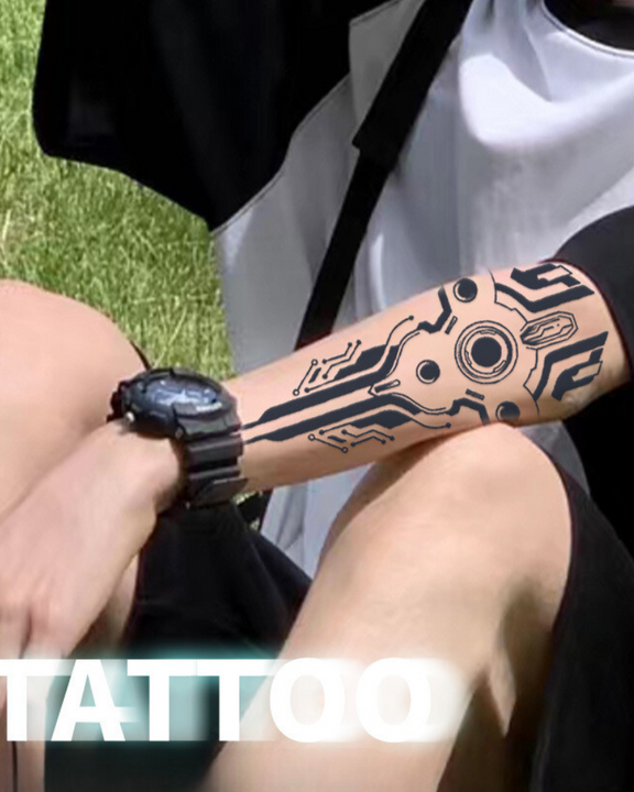 Cyberpunk Arm Circuit Tattoo – Techwear Official