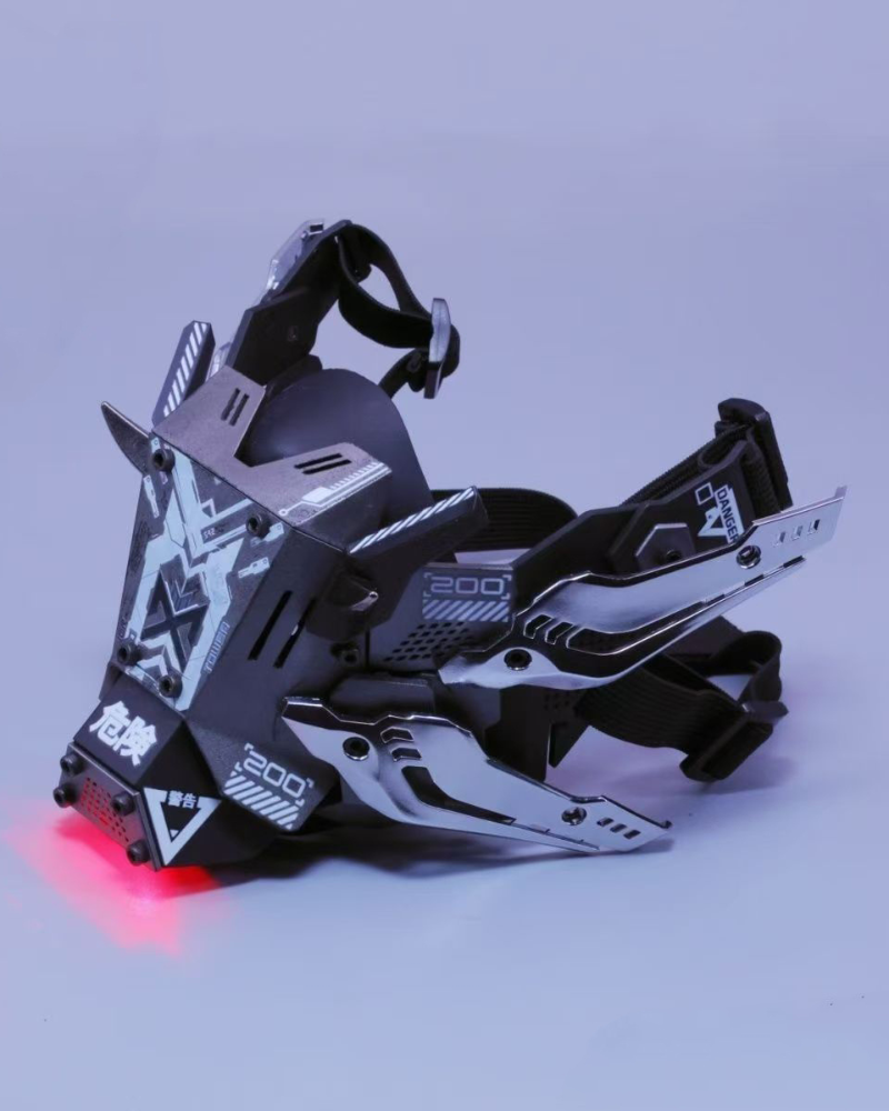 Cyberpunk Commander Mech Half Face Mask – Techwear Official