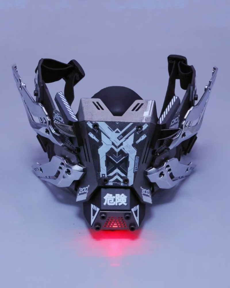 Cyberpunk Commander Mech Half Face Mask – Techwear Official