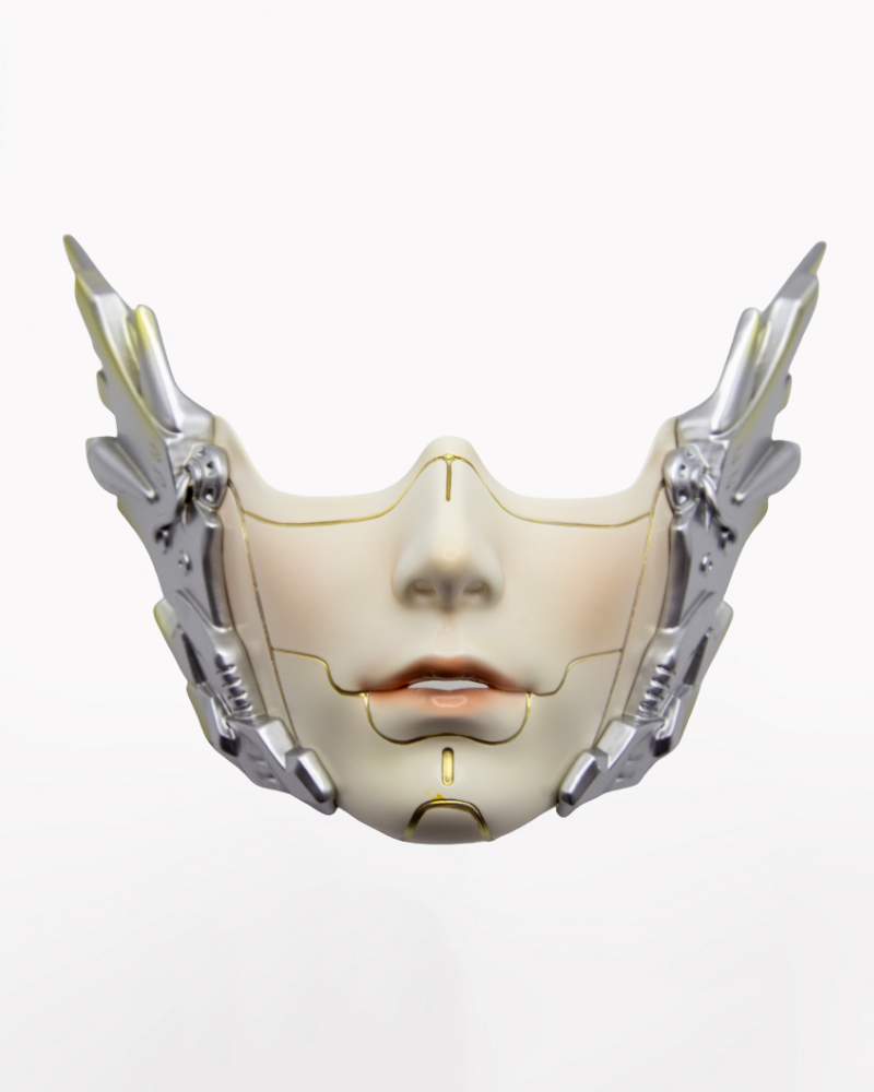 Cyberpunk Mecha Ascension Half-Face Cosplay Mask – Techwear Official