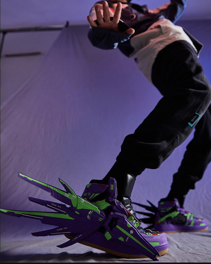 Cyberpunk Mecha Wings Sneakers|Blue Purple Red – Techwear Official