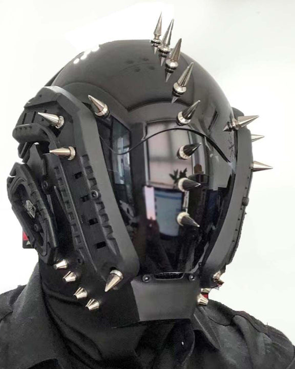 Cyberpunk Party Rivet Helmet Mask – Techwear Official