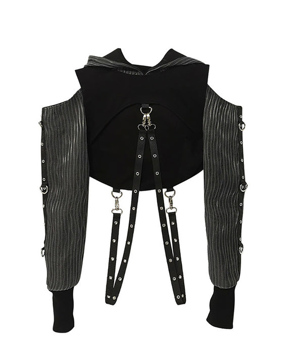 Cyberpunk Rave Clothing Luminous Off The Shoulder Crop Top – Techwear ...