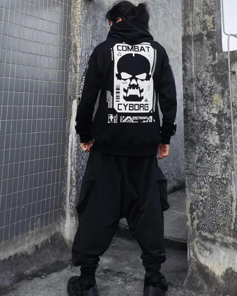 Cyberpunk Techwear Skull Hoodie – Techwear Official