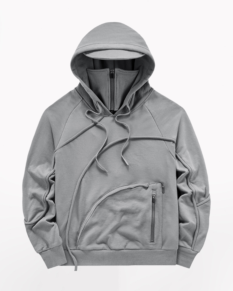 Functional Irregular Pocket Mask Tactical Hoodie – Techwear Official