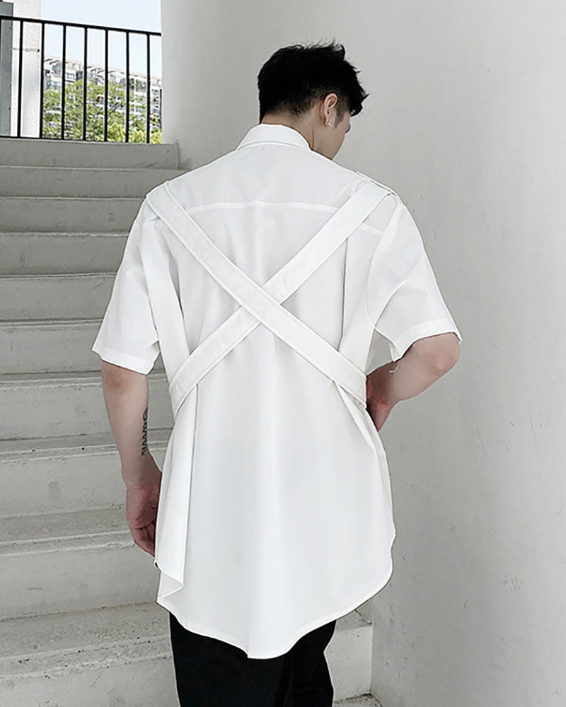 Functional Metal Ring Ribbon Techwear Shirt – Techwear Official