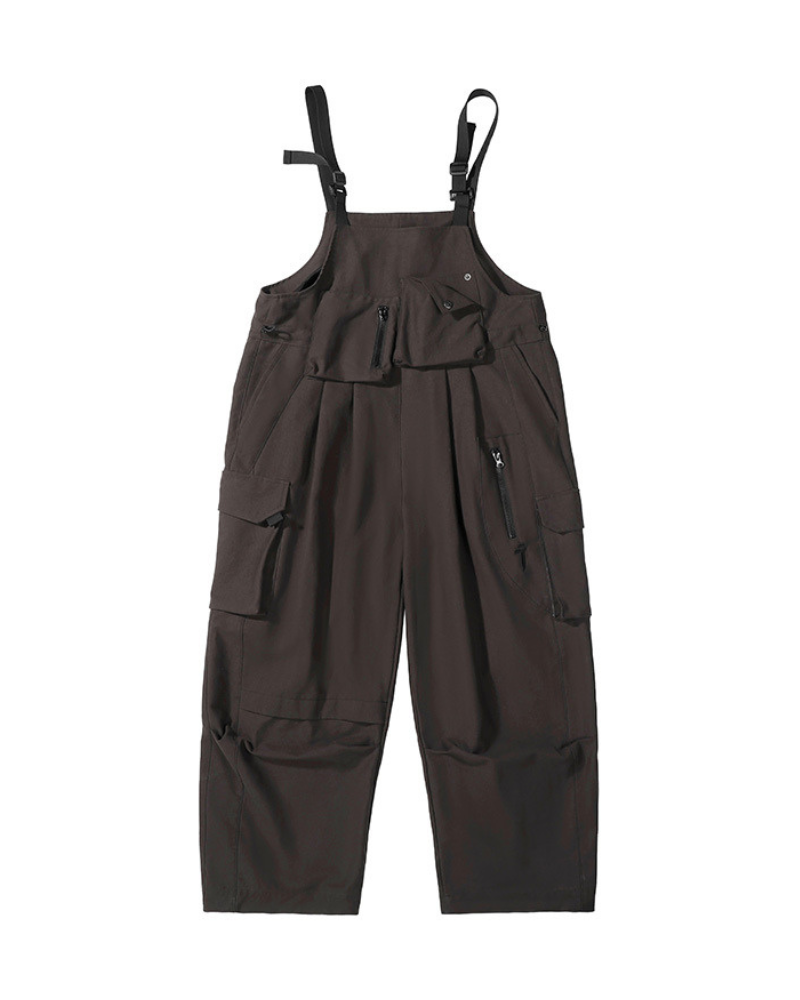 Functional Multi-Pocket Utility Overall Pants – Techwear Official