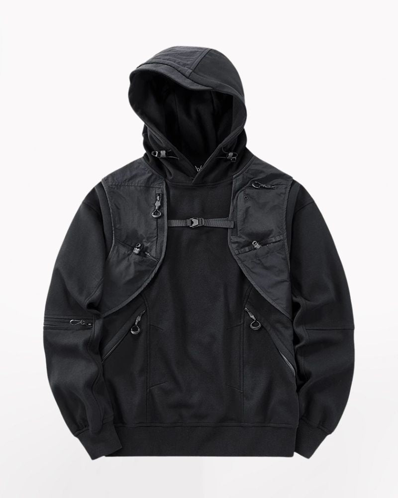 Functional Multi-Pockets Patchwork Hoodie – Techwear Official