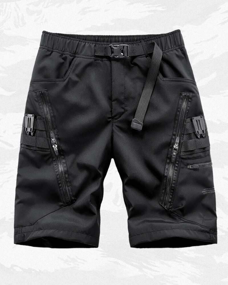 Functional Zip Pocket Black Cargo Shorts – Techwear Official