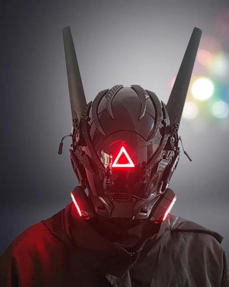Futuristic Wing Cyberpunk Sci Fi Helmet Mask – Techwear Official