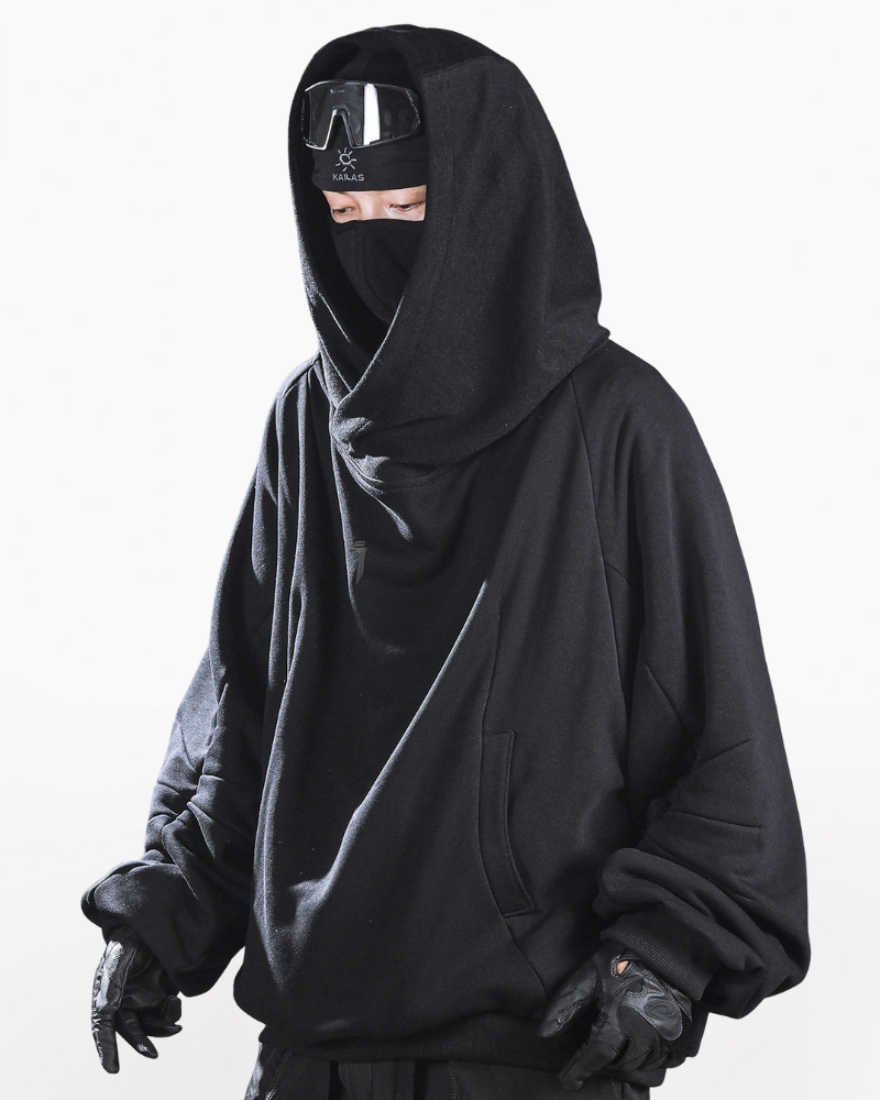 Futuristic Darkwear Sorcerer Utility Hoodie – Techwear Official