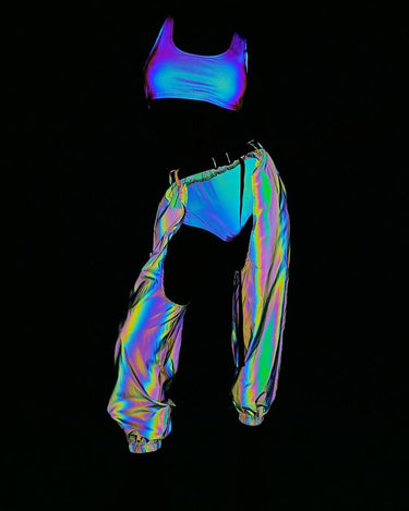 Laser Rave Reflective Open-Crotch Pants – Techwear Official