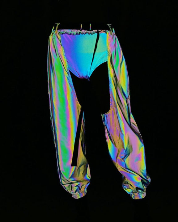 Laser Rave Reflective Open-Crotch Pants – Techwear Official
