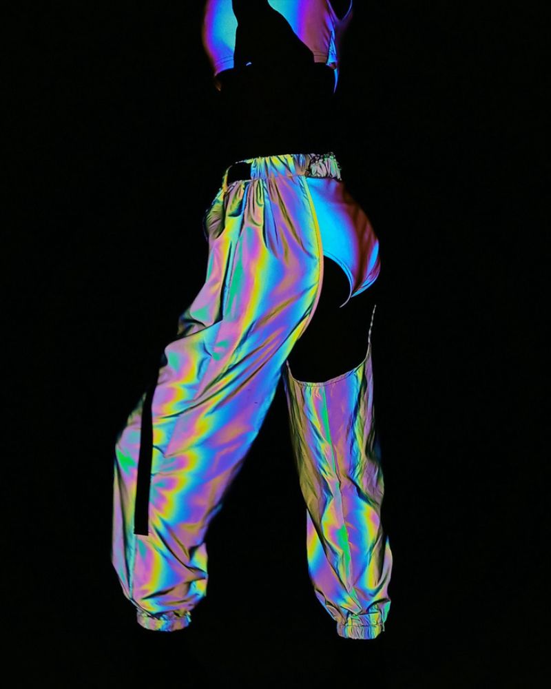 Laser Rave Reflective Open-Crotch Pants – Techwear Official