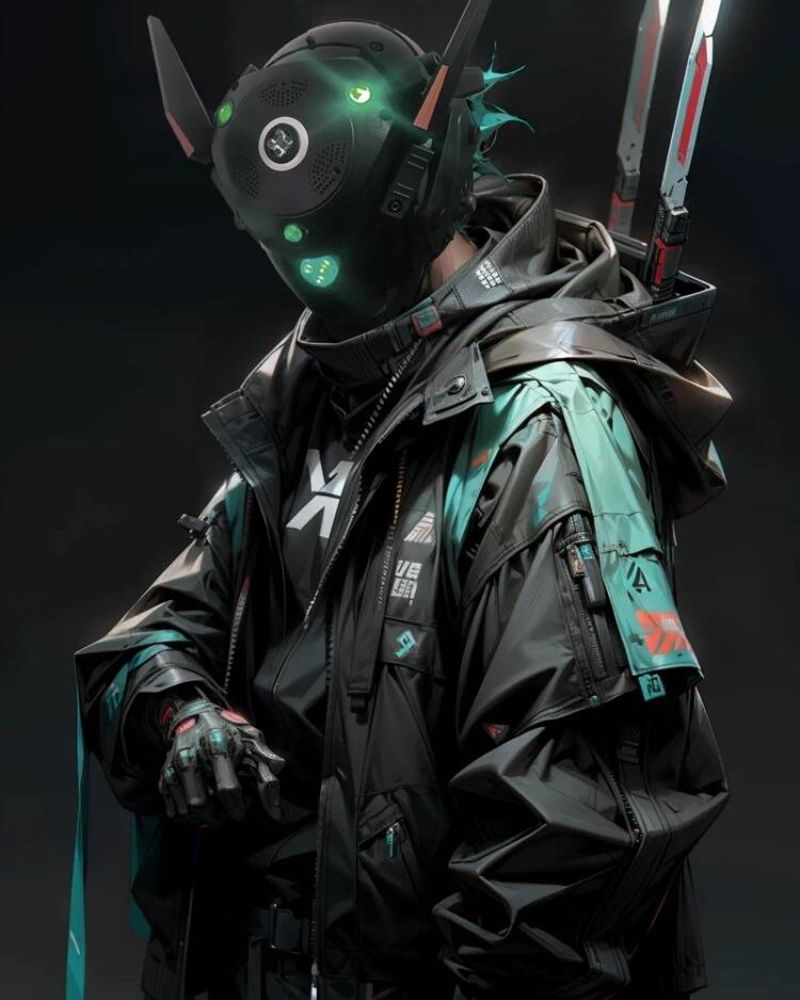 Mechanical Illuminated Cyberpunk Helmet – Techwear Official