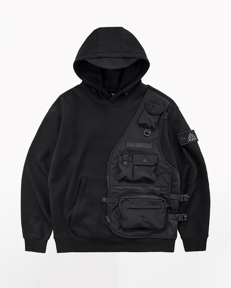 Techwear Fake Two Vest Tactical Hoodie – Techwear Official