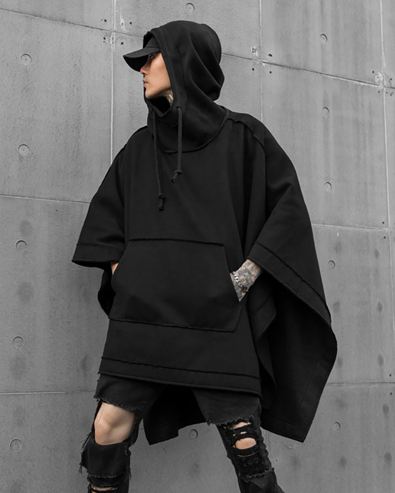 Techwear Batwing Loose Hooded Cape – Techwear Official