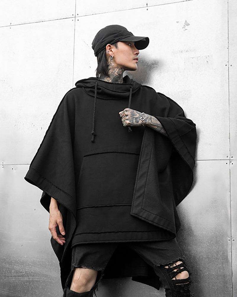 Techwear Batwing Loose Hooded Cape – Techwear Official