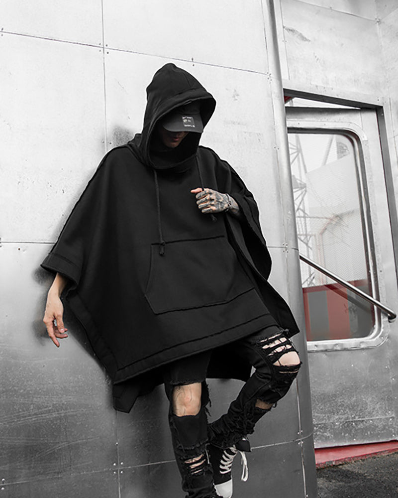 Techwear Batwing Loose Hooded Cape – Techwear Official