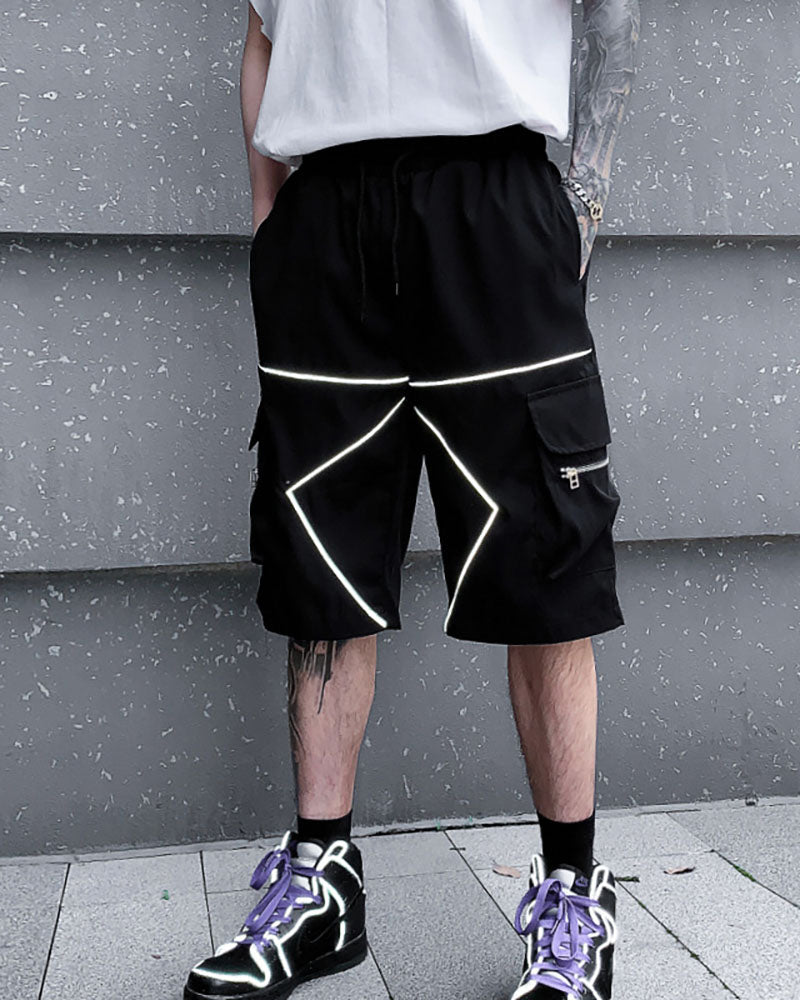 Streetwear Combat Reflective Cargo Shorts – Techwear Official