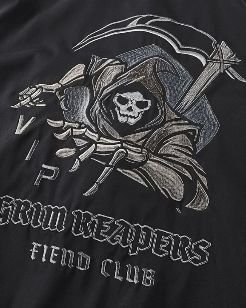 Techwear Skull Black Bomber Cyberpunk Jacket – Techwear Official