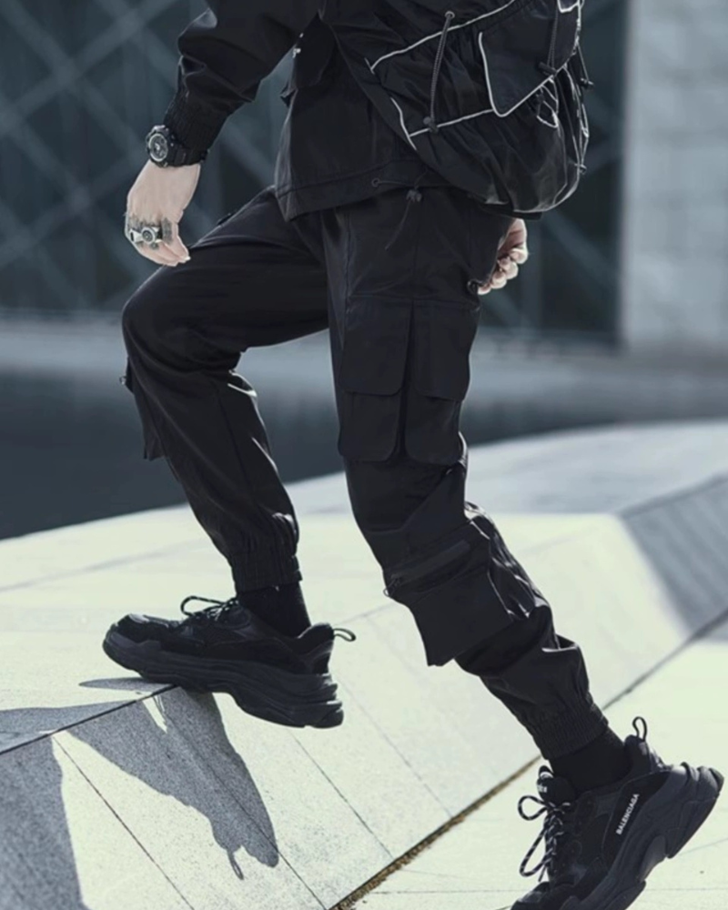 Techwear Slim Black Cargo Pants – Techwear Official