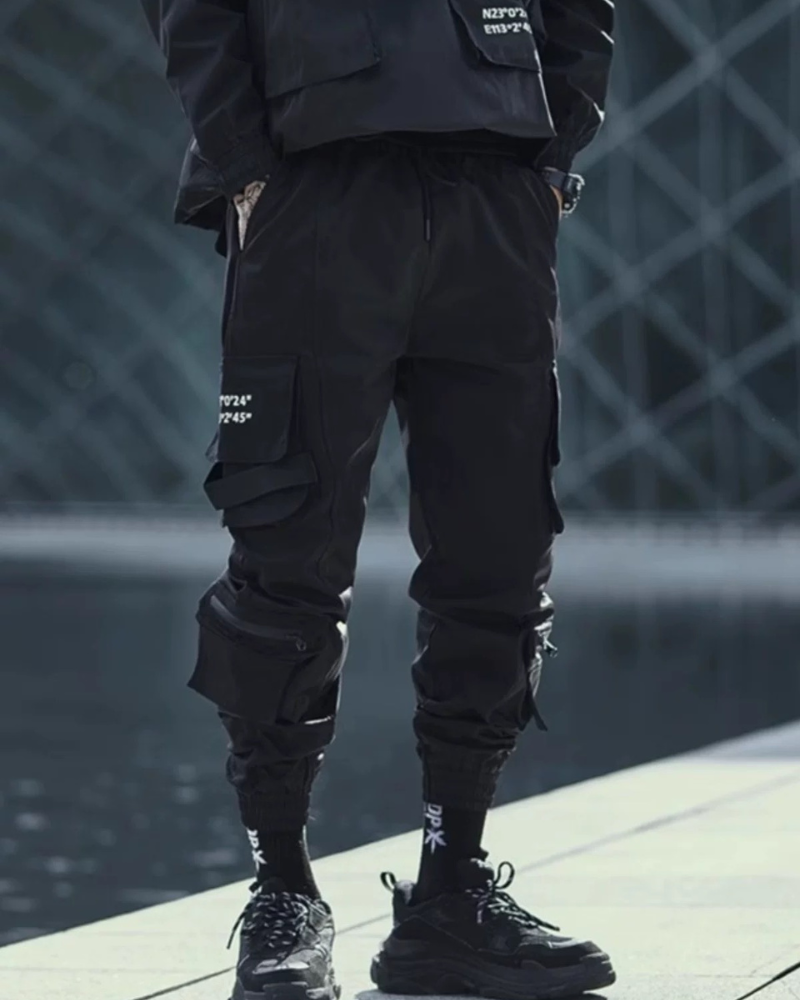Techwear Slim Black Cargo Pants – Techwear Official