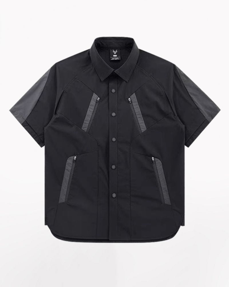 Techwear Color-Blocking Patchwork T-Shirt – Techwear Official