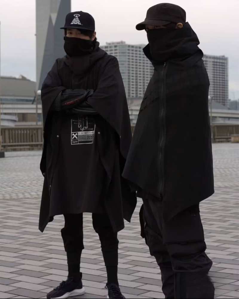 Cyberpunk Black Samurai Ninja Jacket Cloak – Techwear Official