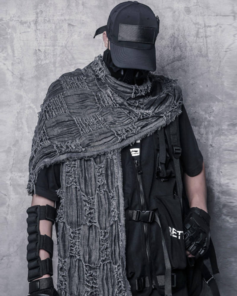 Wasteland Wear Distressed Tactical Shawl Scarf – Techwear Official
