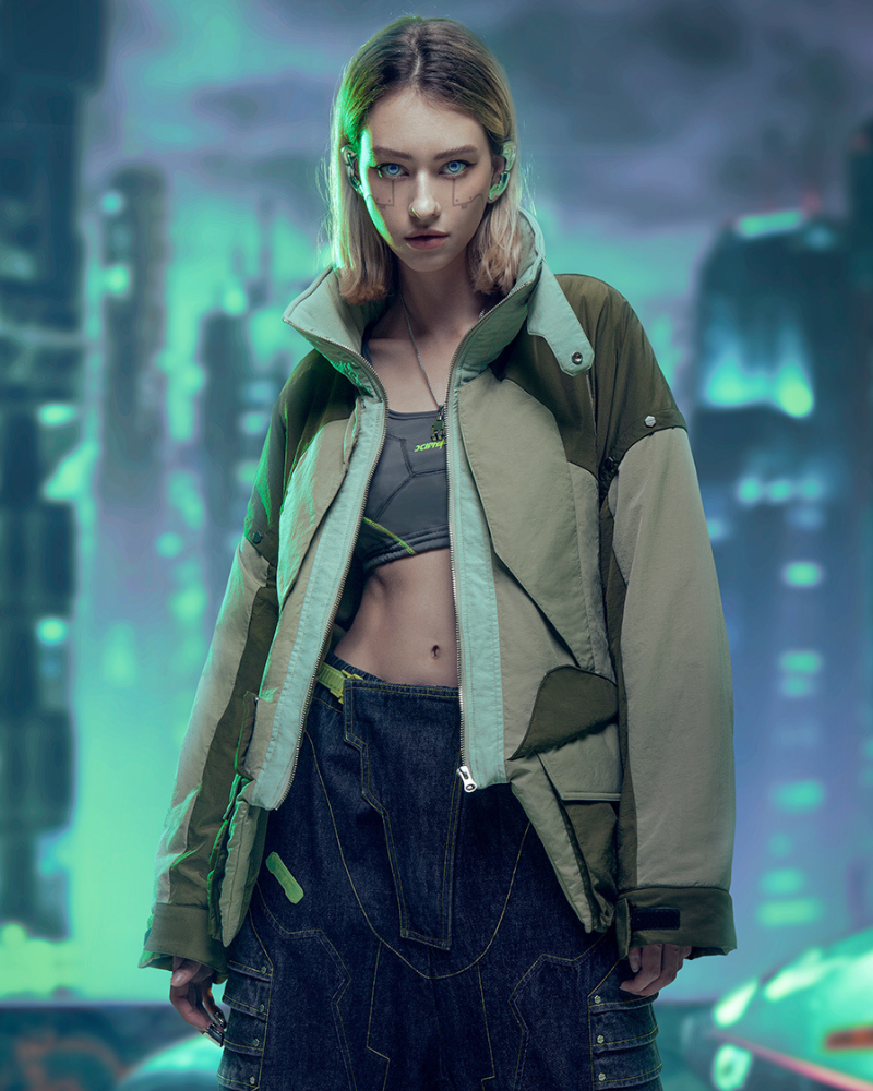 XIPHEVIL Cyberpunk Outfits Exotic Hacker Urban Winter Jacket – Techwear ...