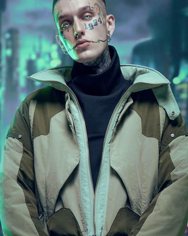 XIPHEVIL Cyberpunk Outfits Exotic Hacker Urban Winter Jacket – Techwear ...