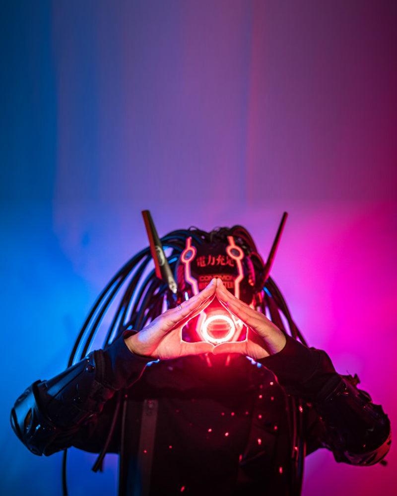 APP-Controlled LED Dreadlocks Cyberpunk Helmet Mask – Techwear Official