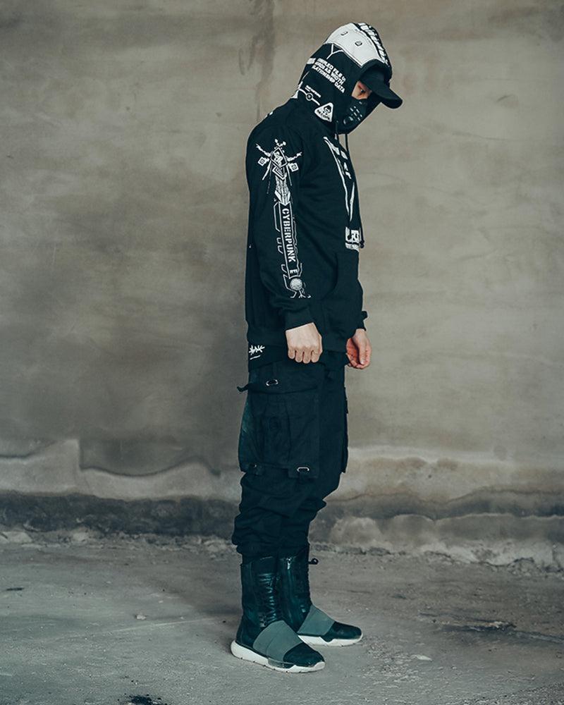 Cyberpunk Graphic Motorcycle Hoodie – Techwear Official