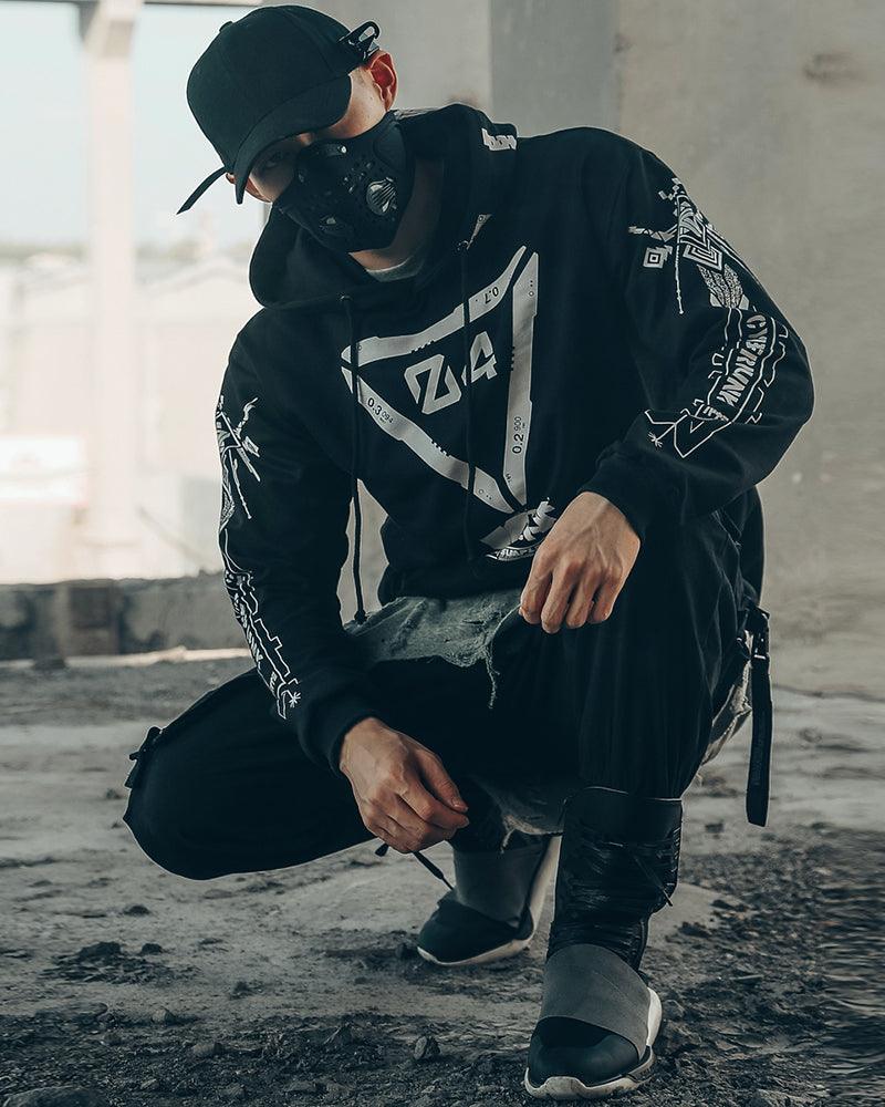 Cyberpunk Graphic Motorcycle Hoodie – Techwear Official