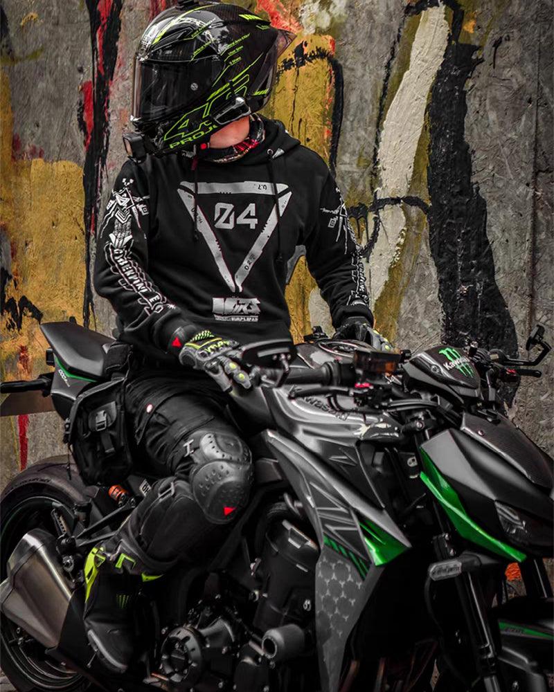 Cyberpunk Graphic Motorcycle Hoodie – Techwear Official