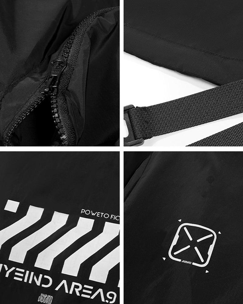 Functional Hooded Short Black Cape – Techwear Official