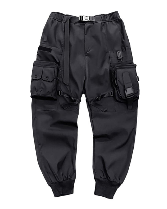 Functional Black Multi-Pocket Cargo Pants – Techwear Official