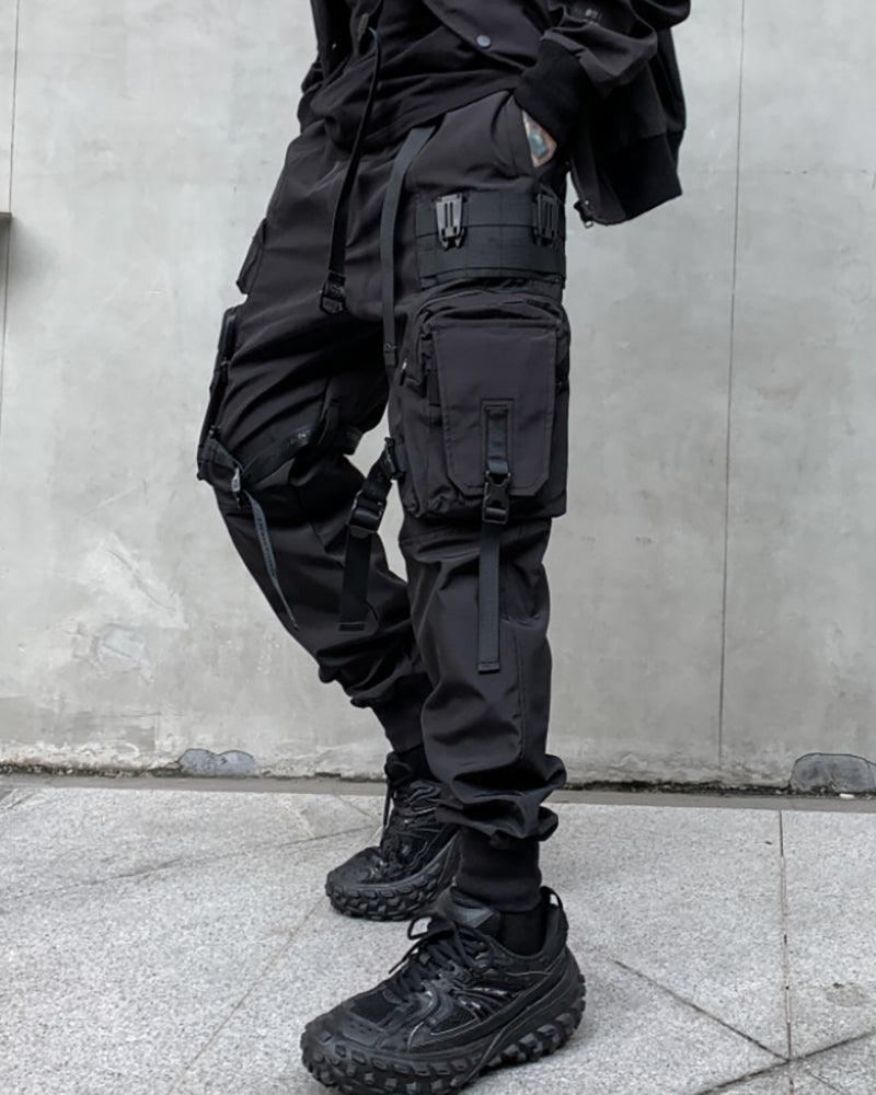 Functional Black Multi-Pocket Cargo Pants – Techwear Official