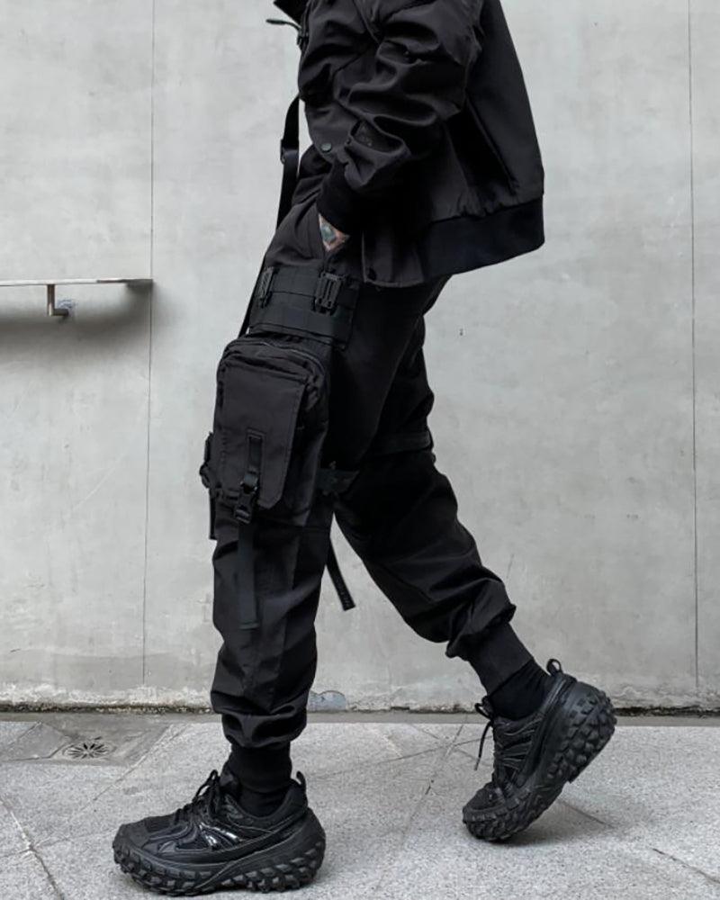 Functional Black Multi-Pocket Cargo Pants – Techwear Official