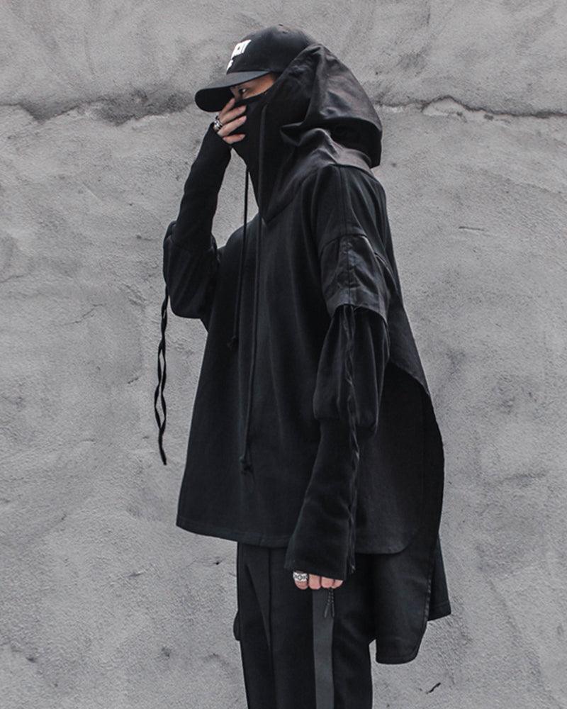 Futuristic Streetwear Ninja Cape Hoodie – Techwear Official
