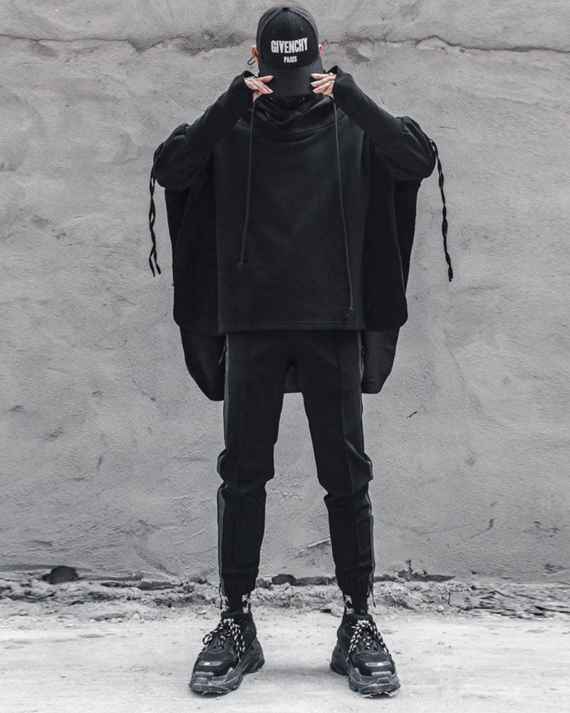 Futuristic Streetwear Ninja Cape Hoodie – Techwear Official