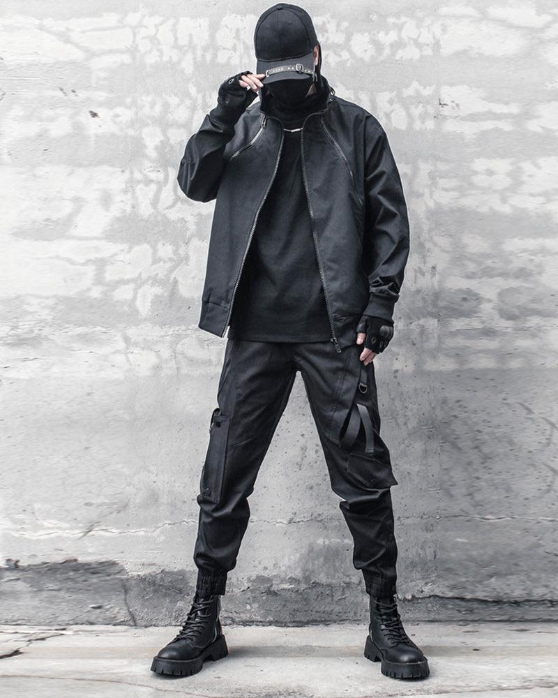 Ninja Techwear Black Slim Cargo Pants – Techwear Official