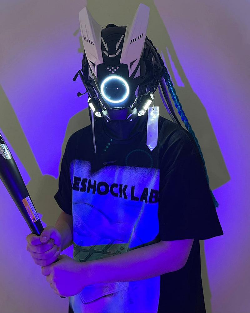 Revenge Warrior Dreadlocks Led Cyberpunk Helmet Mask – Techwear Official