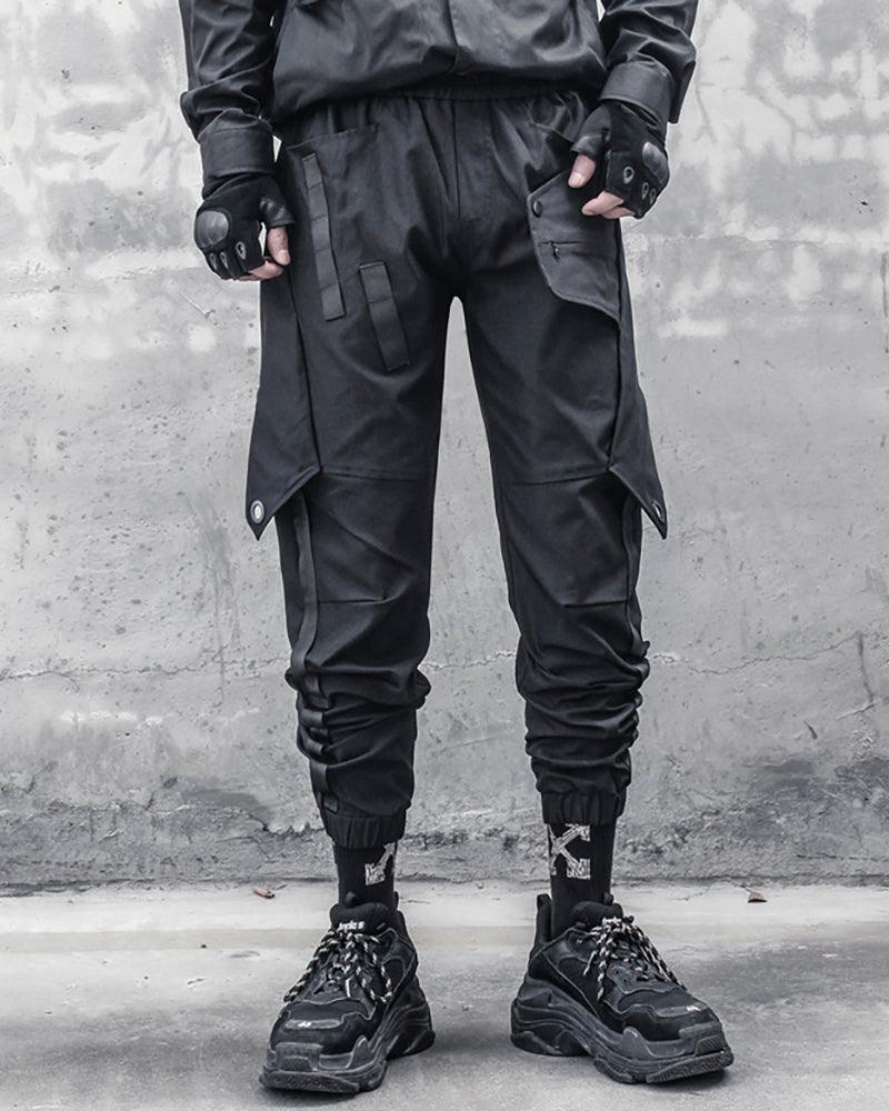 Samurai Functional Patchwork Black Cargo Pants – Techwear Official