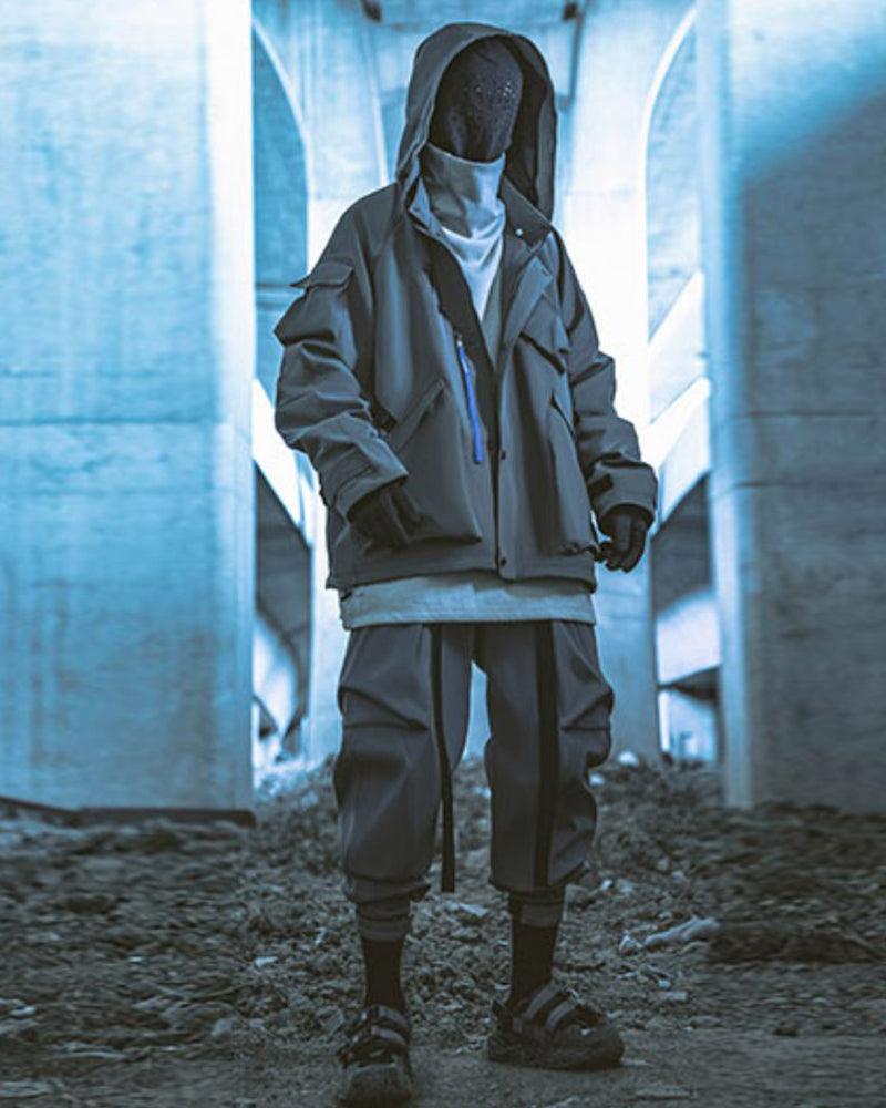 Futuristic Cyberpunk Unisex Hooded Jacket – Techwear Official