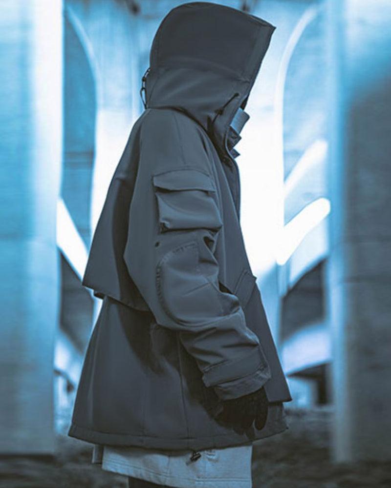 Futuristic Cyberpunk Unisex Hooded Jacket – Techwear Official