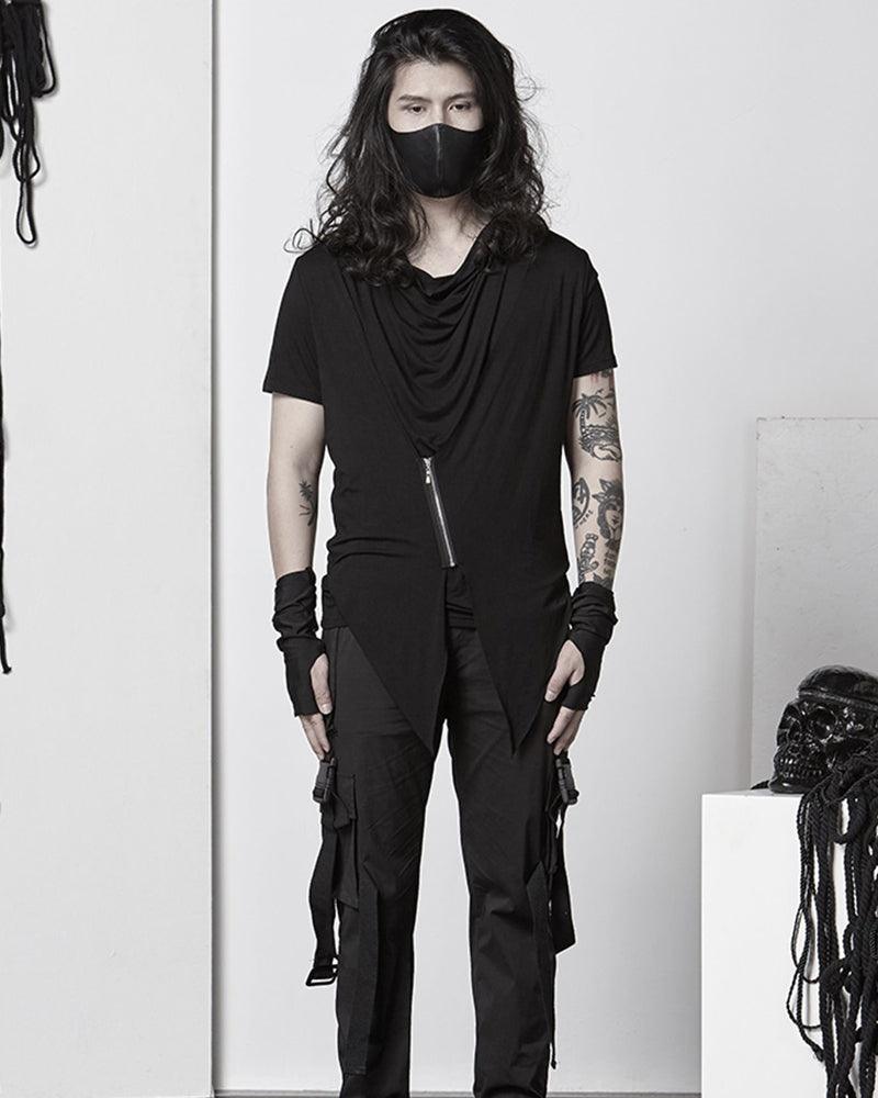 Japanese Techwear Irregular Zipper T-Shirt – Techwear Official